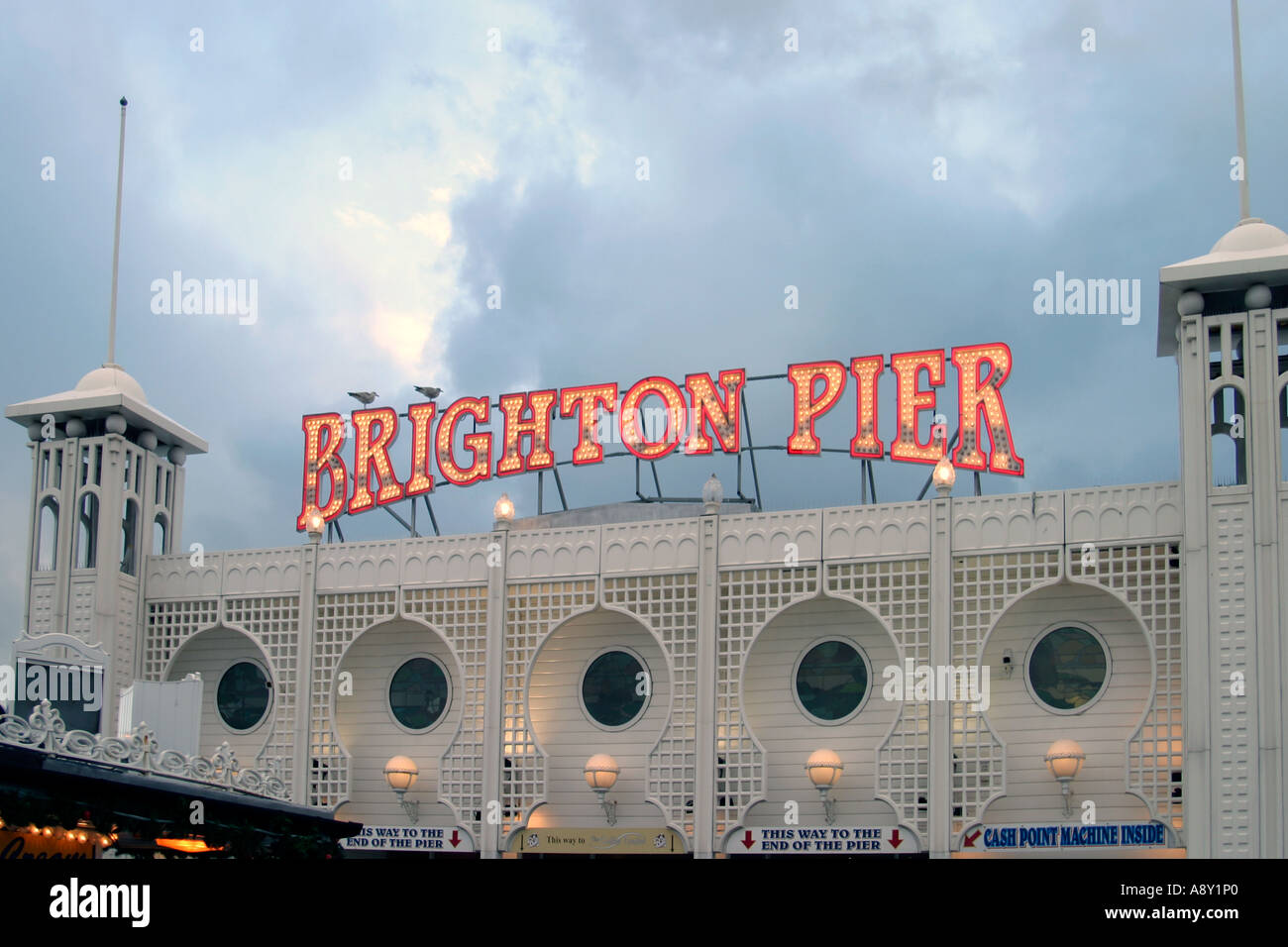 Entry of the Brighton Place Pier England United Kingdom UK Stock Photo ...