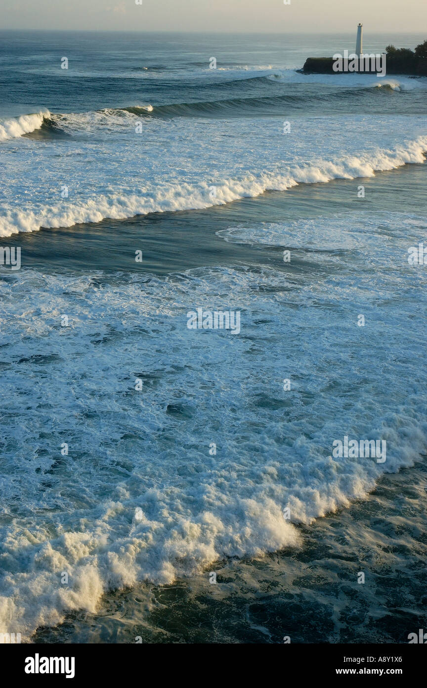 Surfing at Lighthouse Kohala Hawaii Stock Photo - Alamy