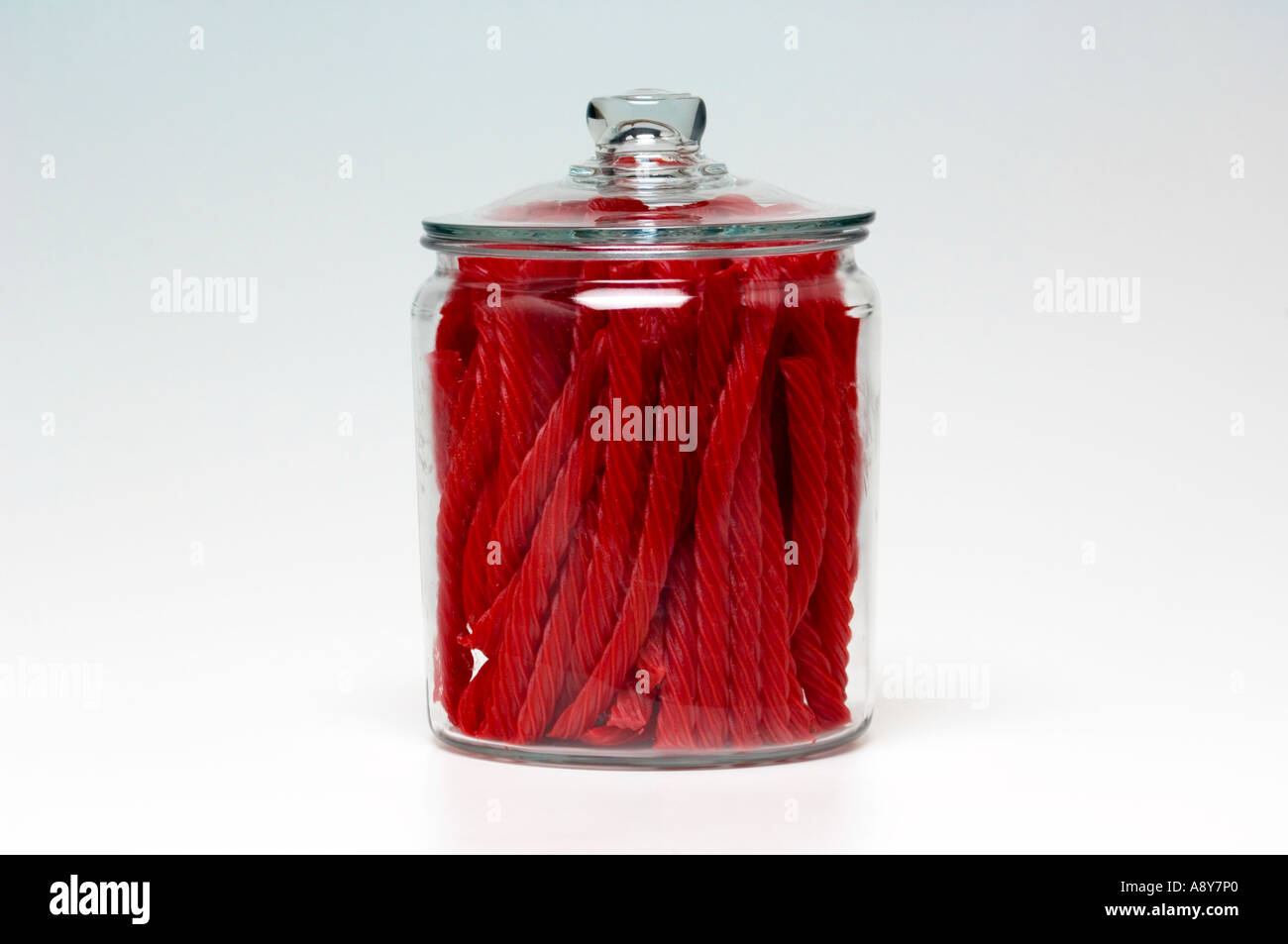 Licorice in glass container Stock Photo - Alamy