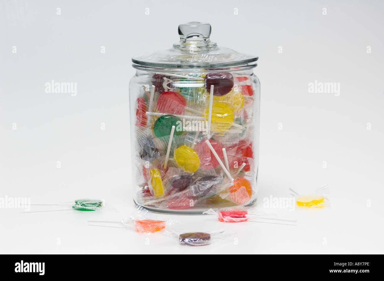 Lollipops in glass jar hi-res stock photography and images - Alamy