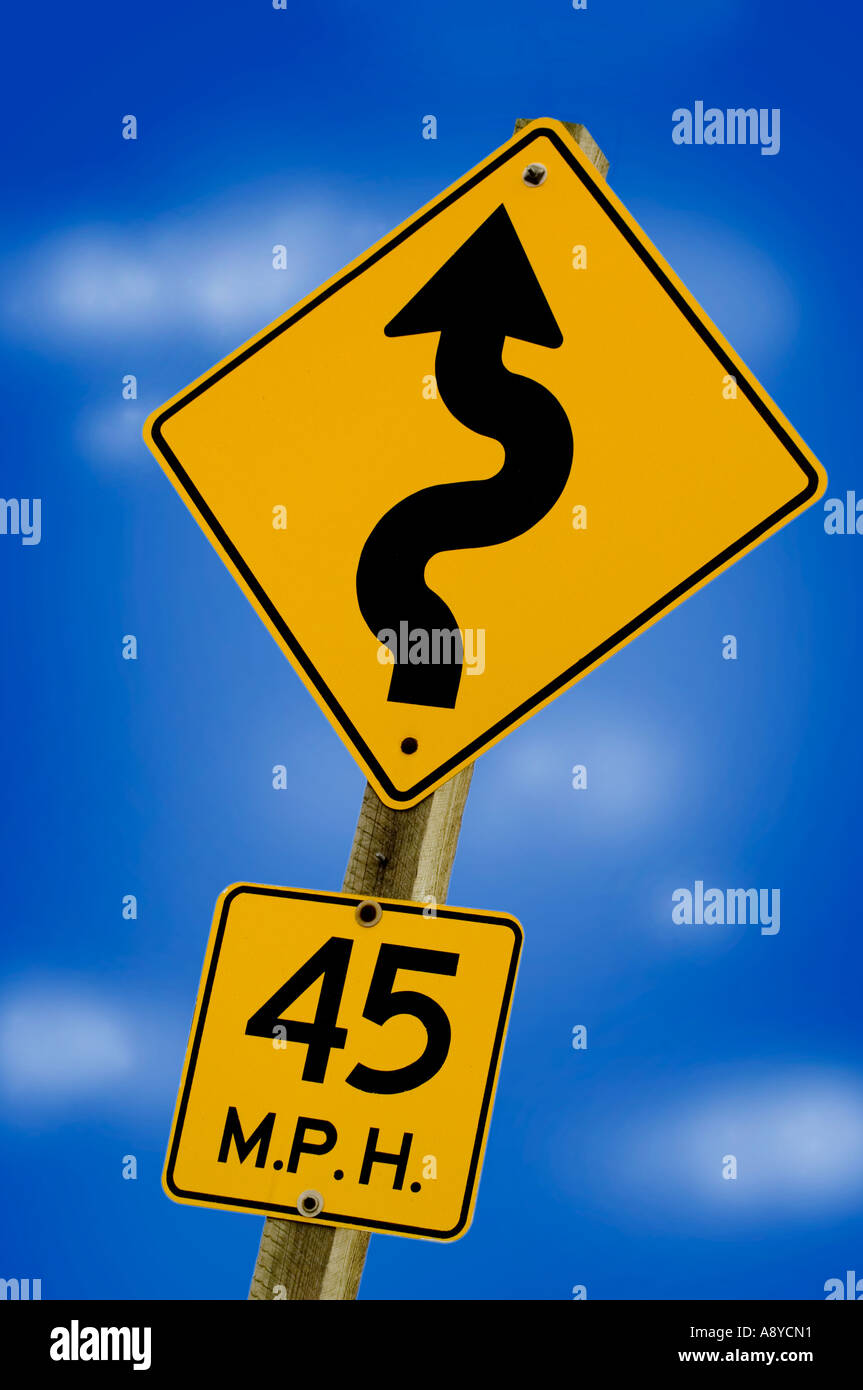 Speed limit 45 road sign hi-res stock photography and images - Alamy