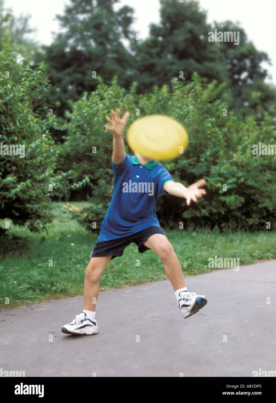 boy with frisbee MR8390 Stock Photo - Alamy
