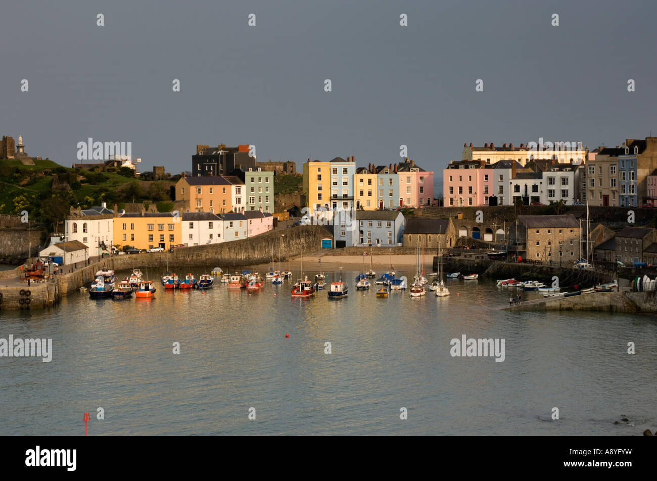 Pastel coloured houses tenby wales hi-res stock photography and images ...