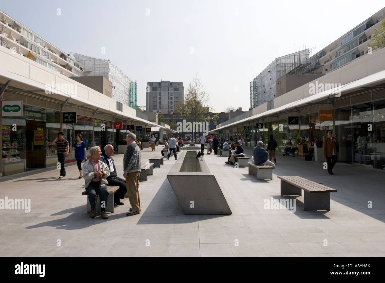 The Redeveloped Brunswick Shopping Centre London Stock Photo - Alamy