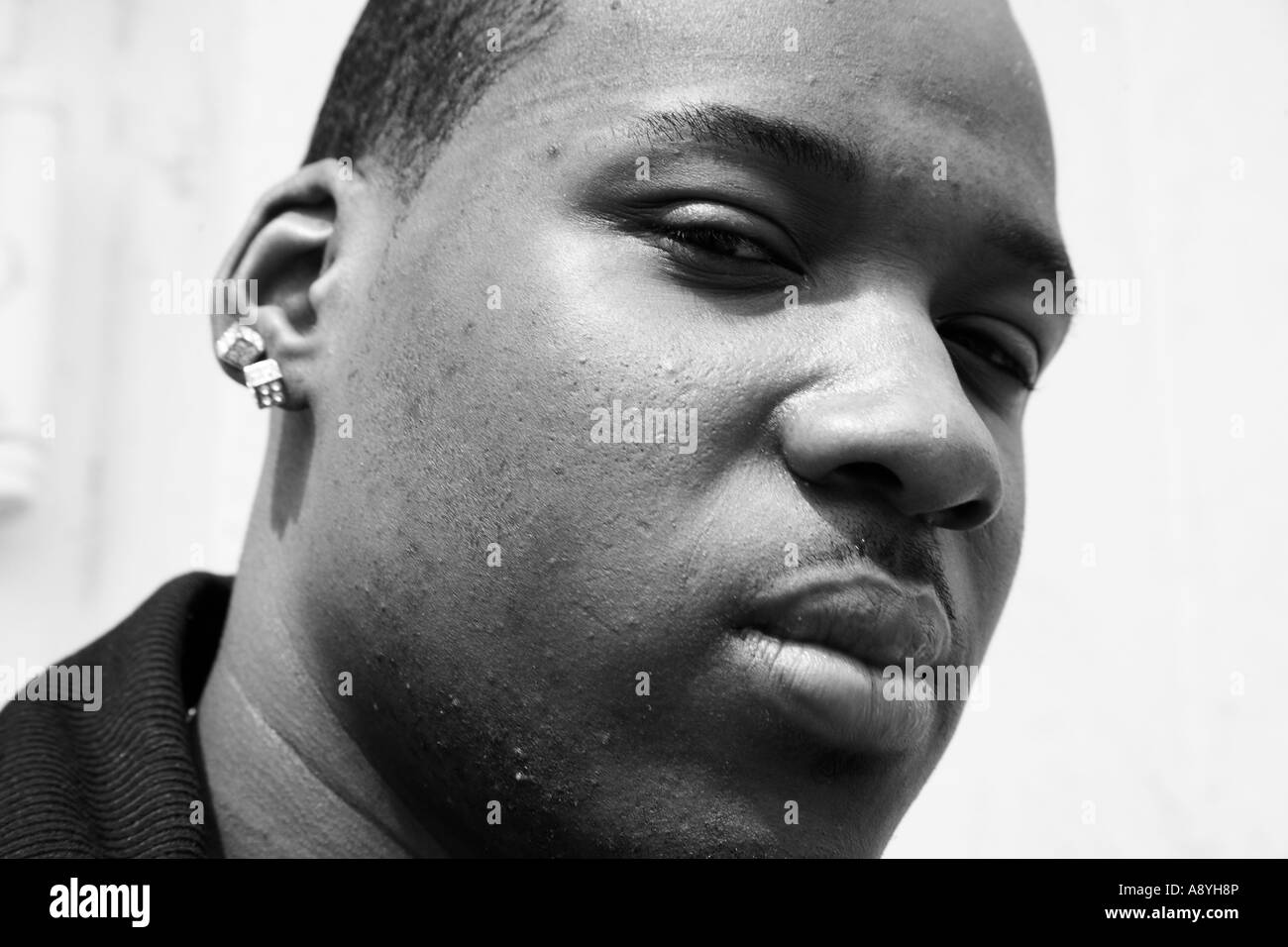 Portrait of a Young Man in Coney Island Stock Photo - Alamy