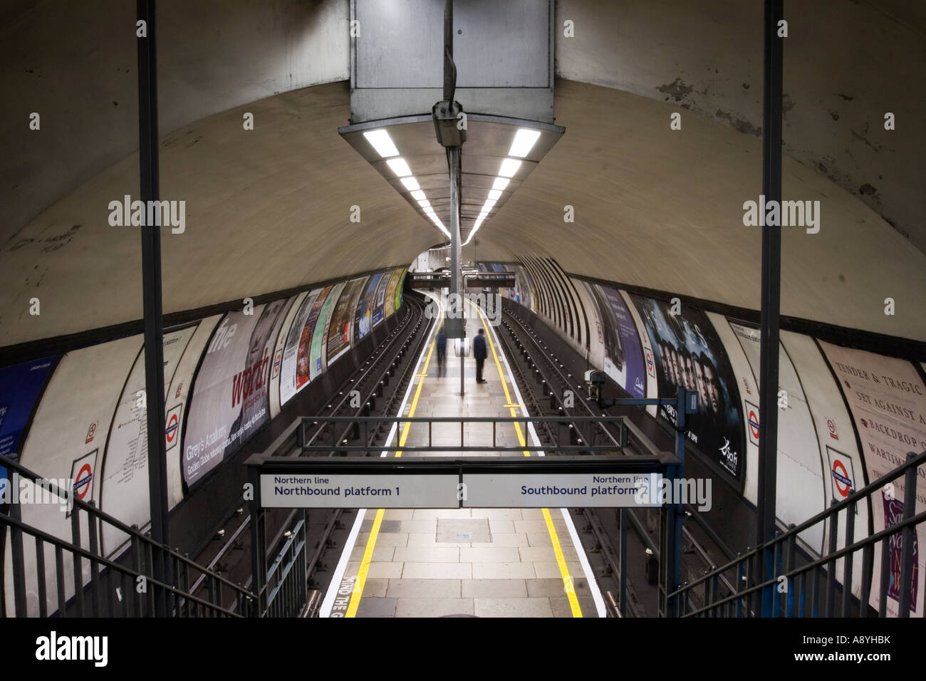 Northern Line - Clapham North Underground Station - London Stock Photo ...