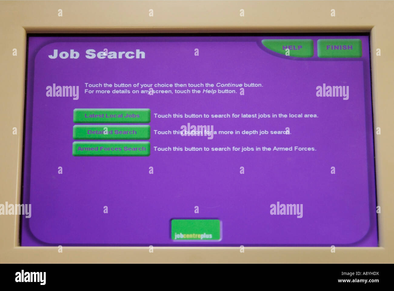 Jobpoints Jobcentreplus office Stock Photo - Alamy