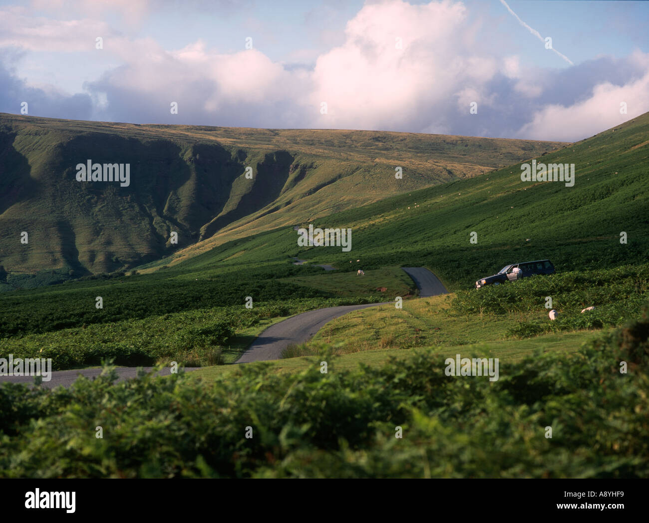 Road Gospel Pass Black Mountains Brecon Beacons Mid Wales Stock Photo ...