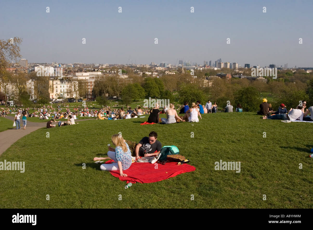 Spring View - Primrose Hill - London Stock Photo - Alamy