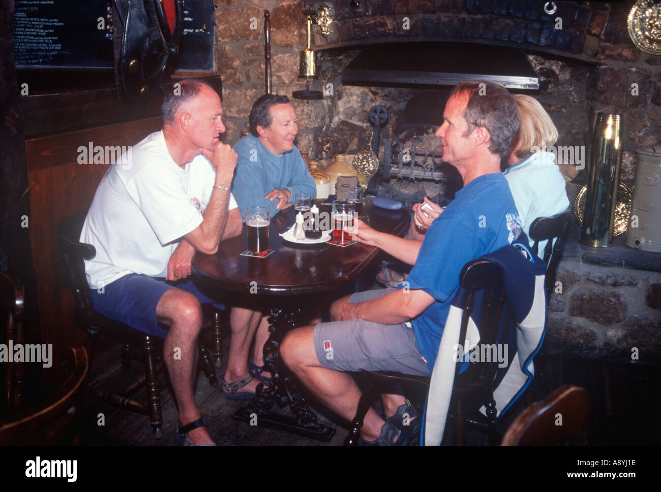 Interior of the King Arthur Pub Reynoldston Gower South Wales Stock ...