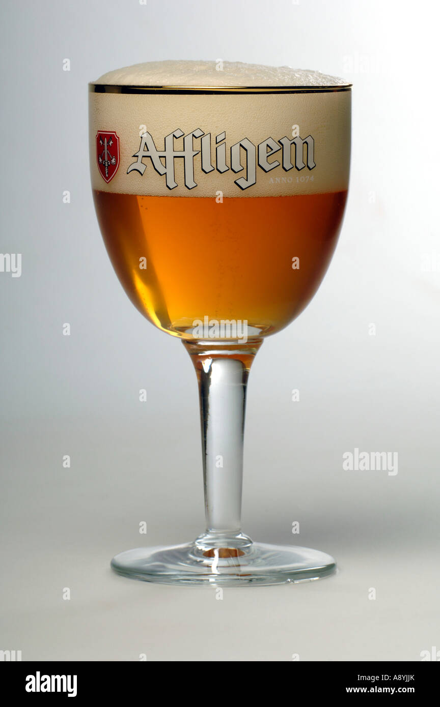 Glass of Affligem Abbey beer Stock Photo - Alamy