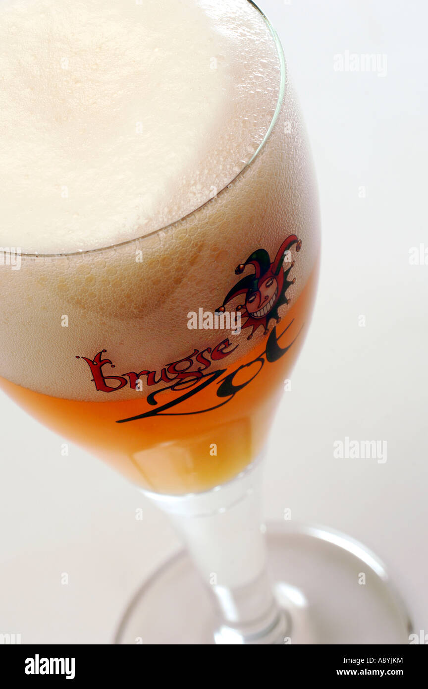 Glass of Brugse Zot Belgian beer Stock Photo - Alamy