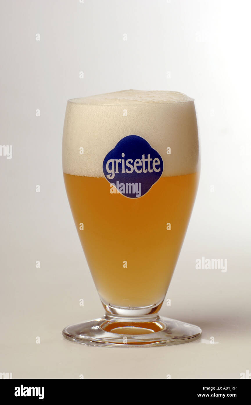 Glass of Grisette Blanche beer Brouwerij Affligem Belgium Stock Photo ...