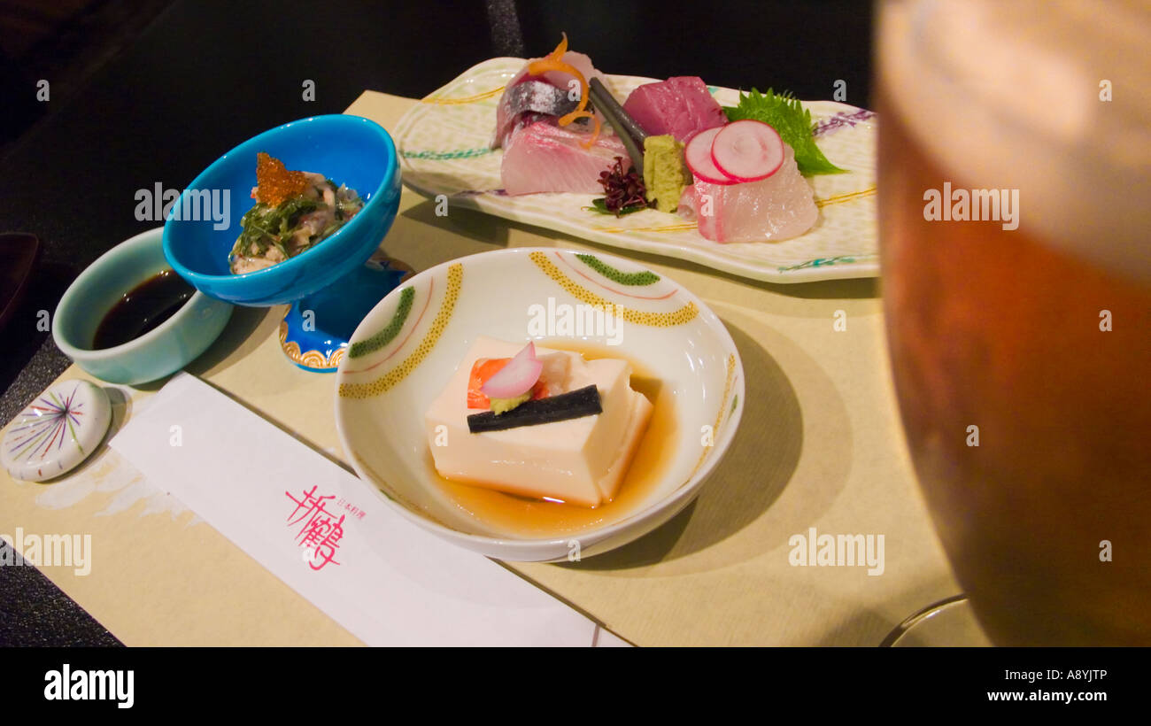 Japanese sashimi table setting Stock Photo - Alamy