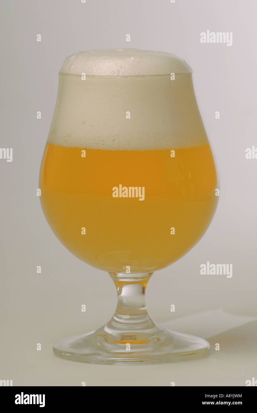 Glass of Witbier Belgium Stock Photo - Alamy