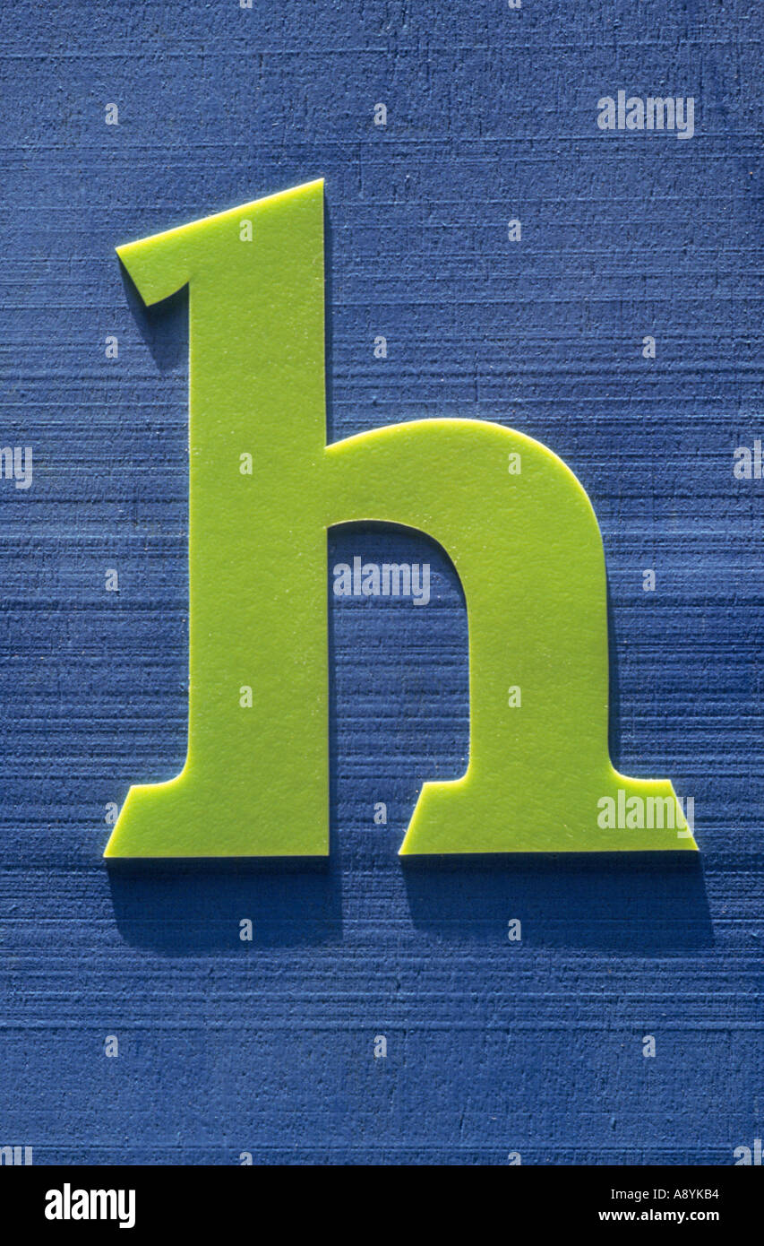 lowercase letter h Stock Photo - Alamy