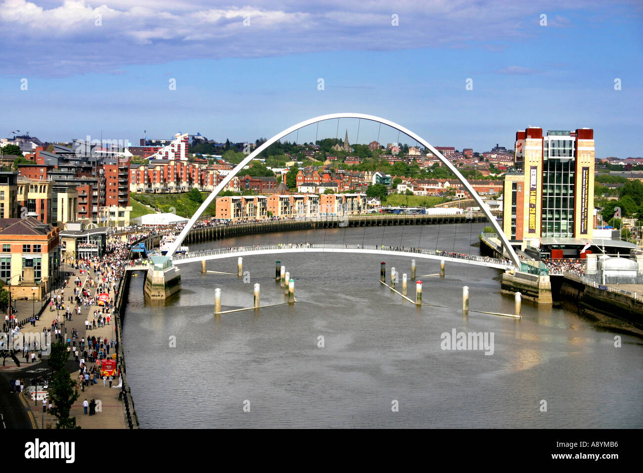 The Millenium Bridge in Newcastle upon Tyne also known as the millenium ...