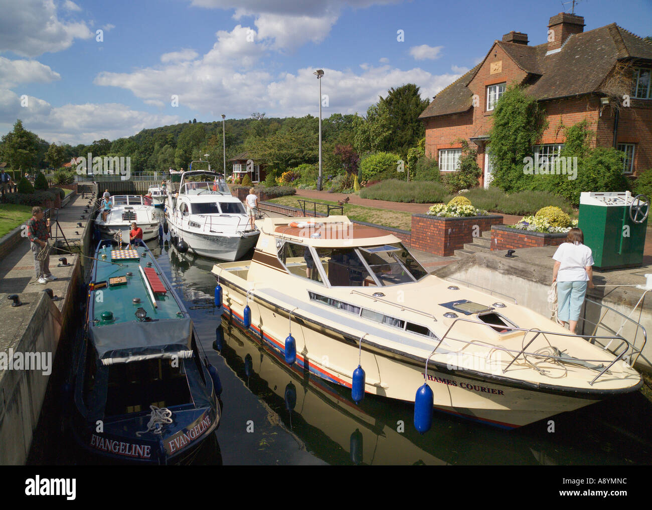 Hambleden Lock River Thames Buckinghamshire England Stock Photo - Alamy