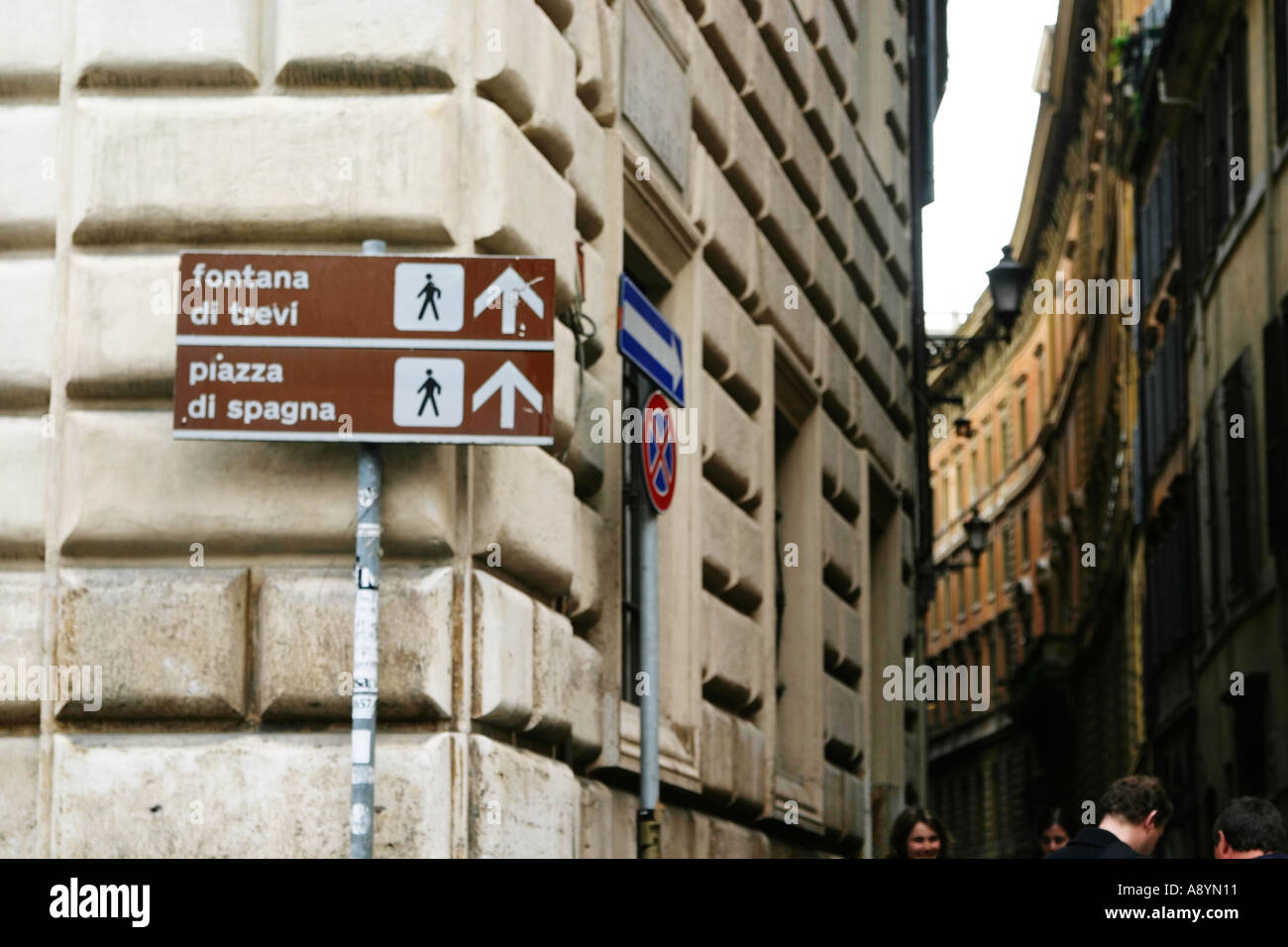 Sign in Rome Italy Stock Photo - Alamy