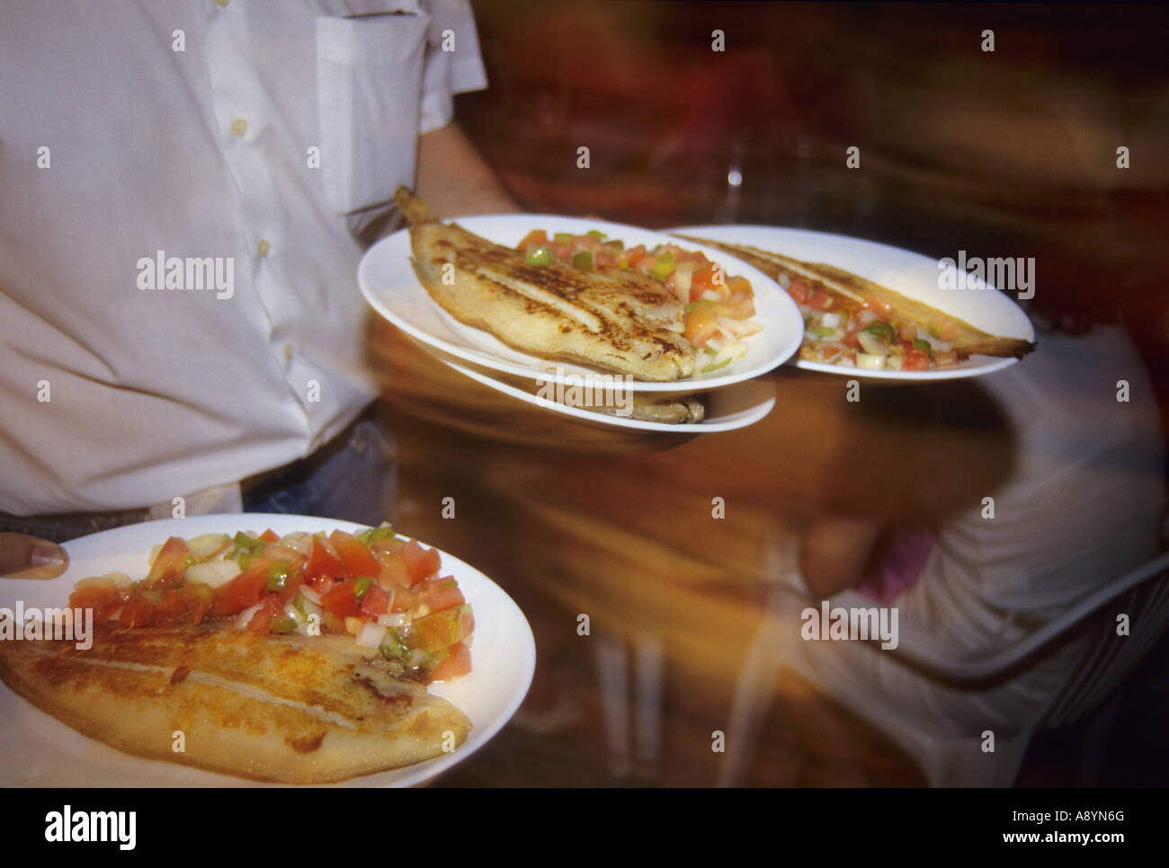 Roast sole fish CADIZ city Cadiz province Andalusia Spain Stock Photo ...