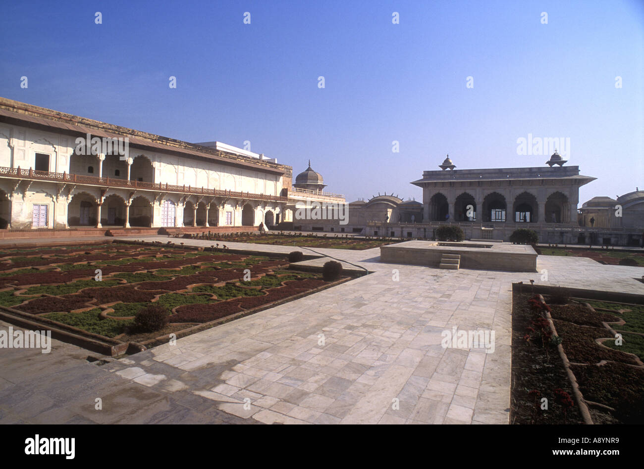The Anguri Bagh formal gardens inside The Red Fort Agra India Stock ...