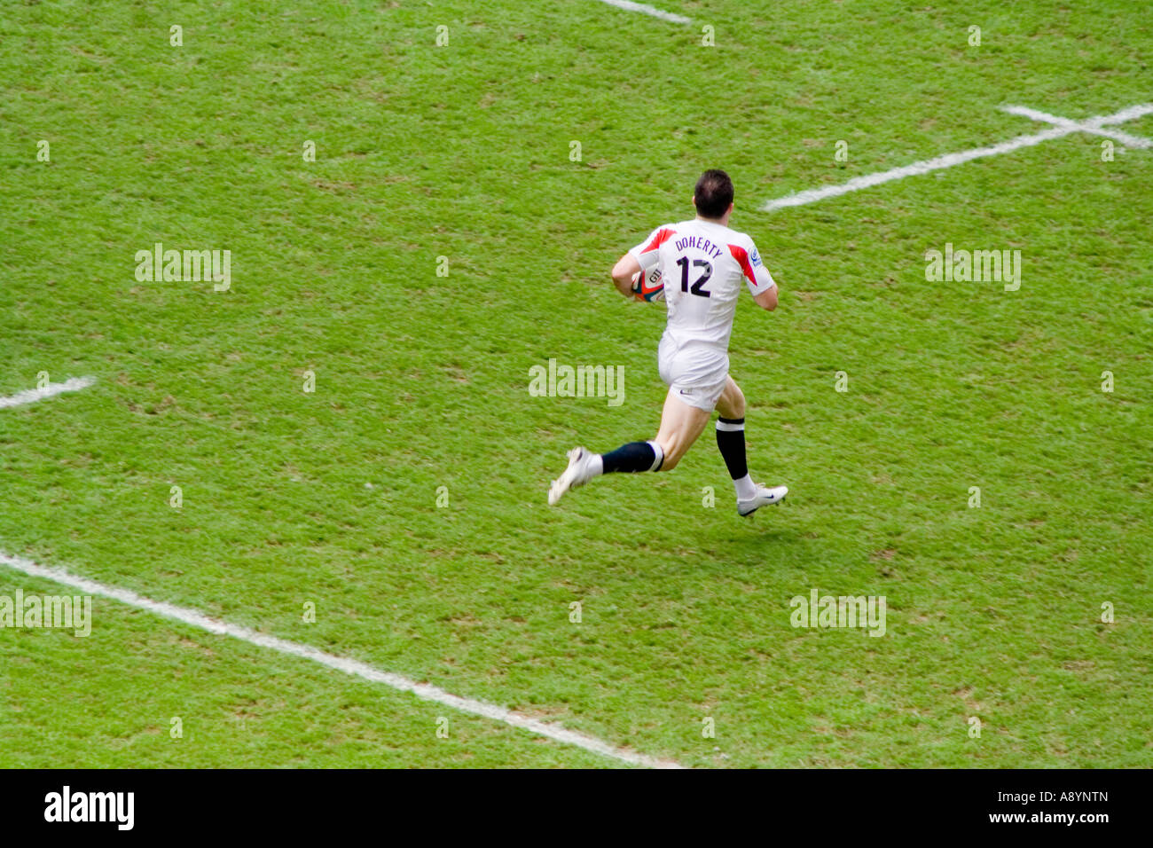 New Zealand Doherty Run to Score against Fiji Hong Kong Sevens Ruby ...