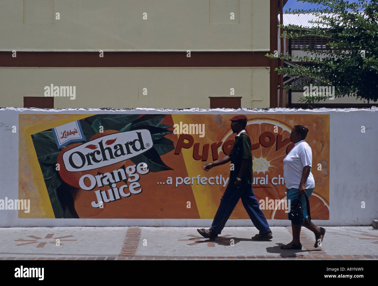 people walking on a street of Castries St Lucia island Caribbean Stock ...