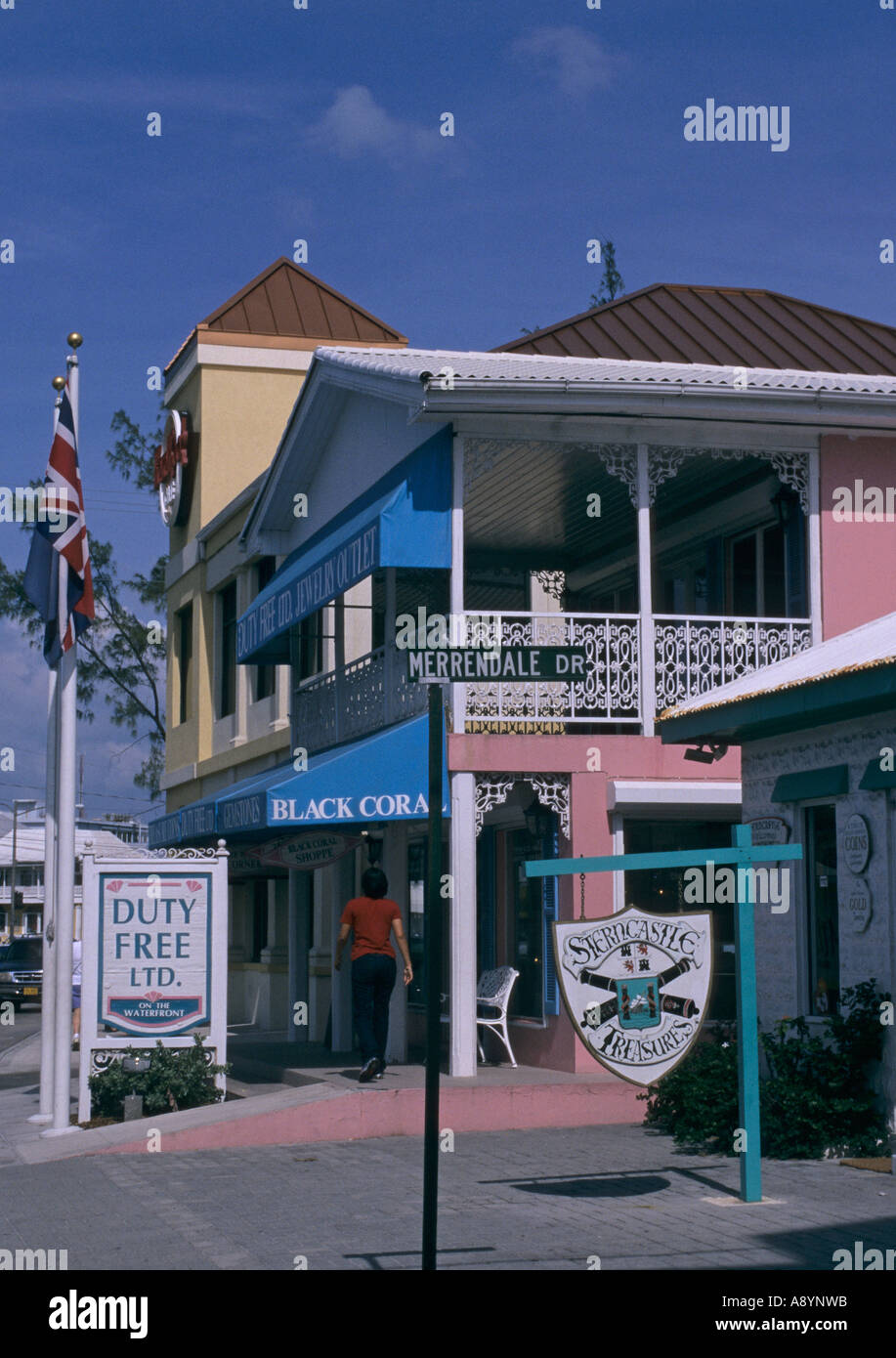 street of Georgetown Grand Cayman Cayman Islands Caribbean Stock Photo ...