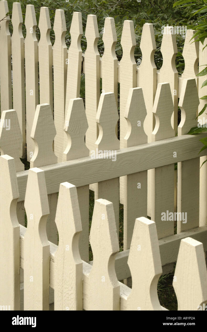 White Picket Fence Stock Photo - Alamy