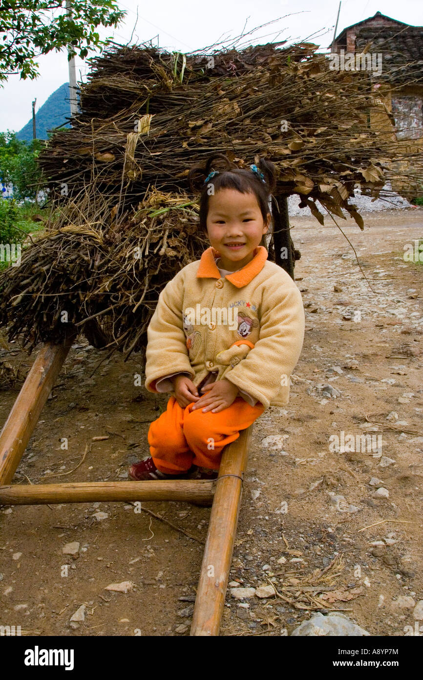 Young Girl in the Rural Countryside near Yangshuo and Guilin, China ...