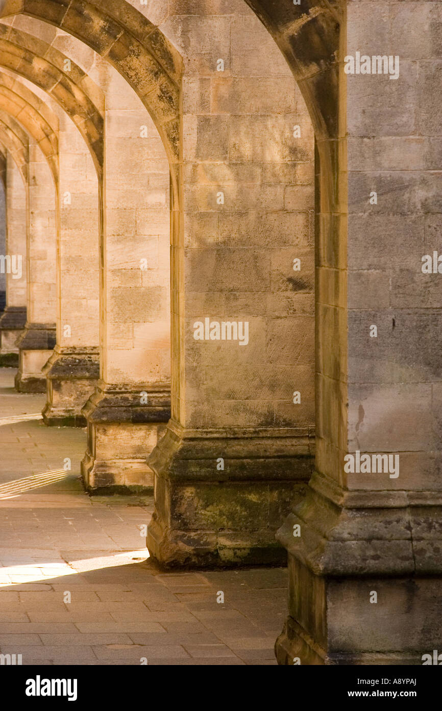 Main columns of the flying buttresses at Winchester Cathedral, England ...