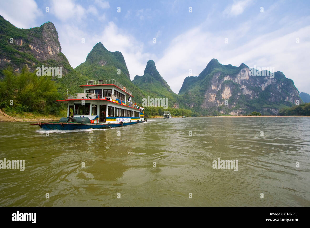 Tourist Passenger Ferry on the Li River in China Stock Photo - Alamy