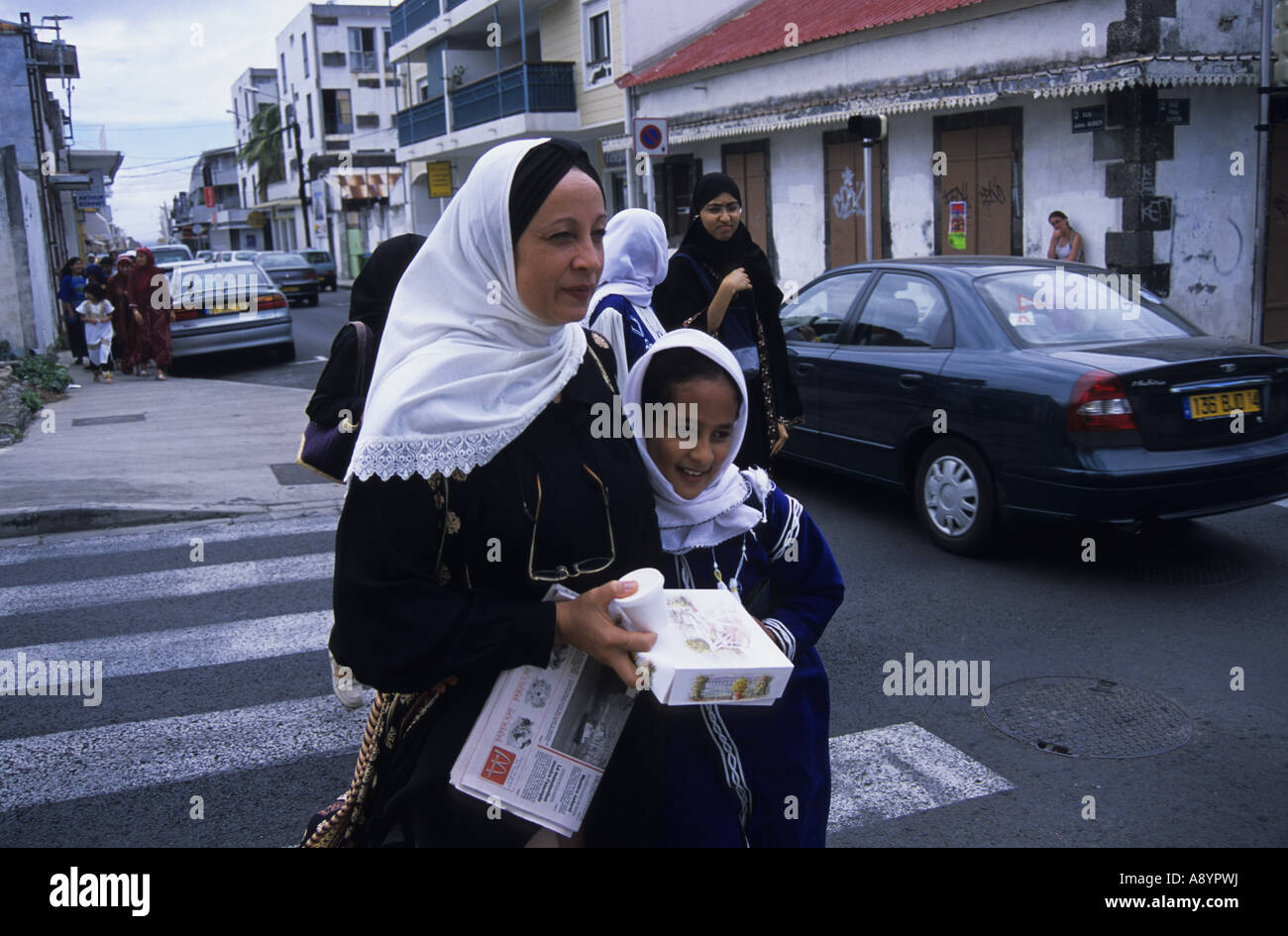 Muslim women in Saint Denis REUNION ISLAND Overseas Department of ...