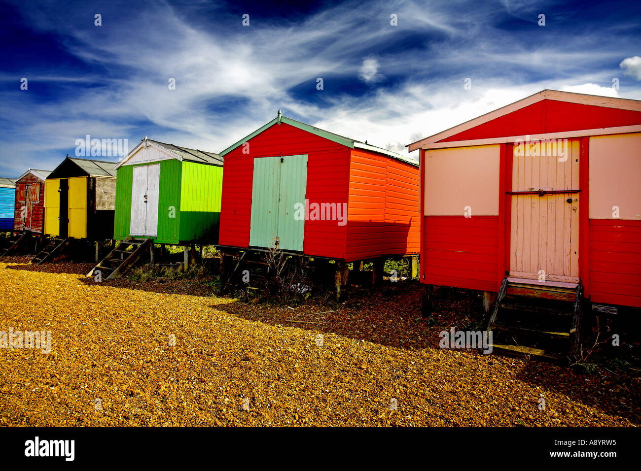 Beach Huts seasalter Stock Photo - Alamy