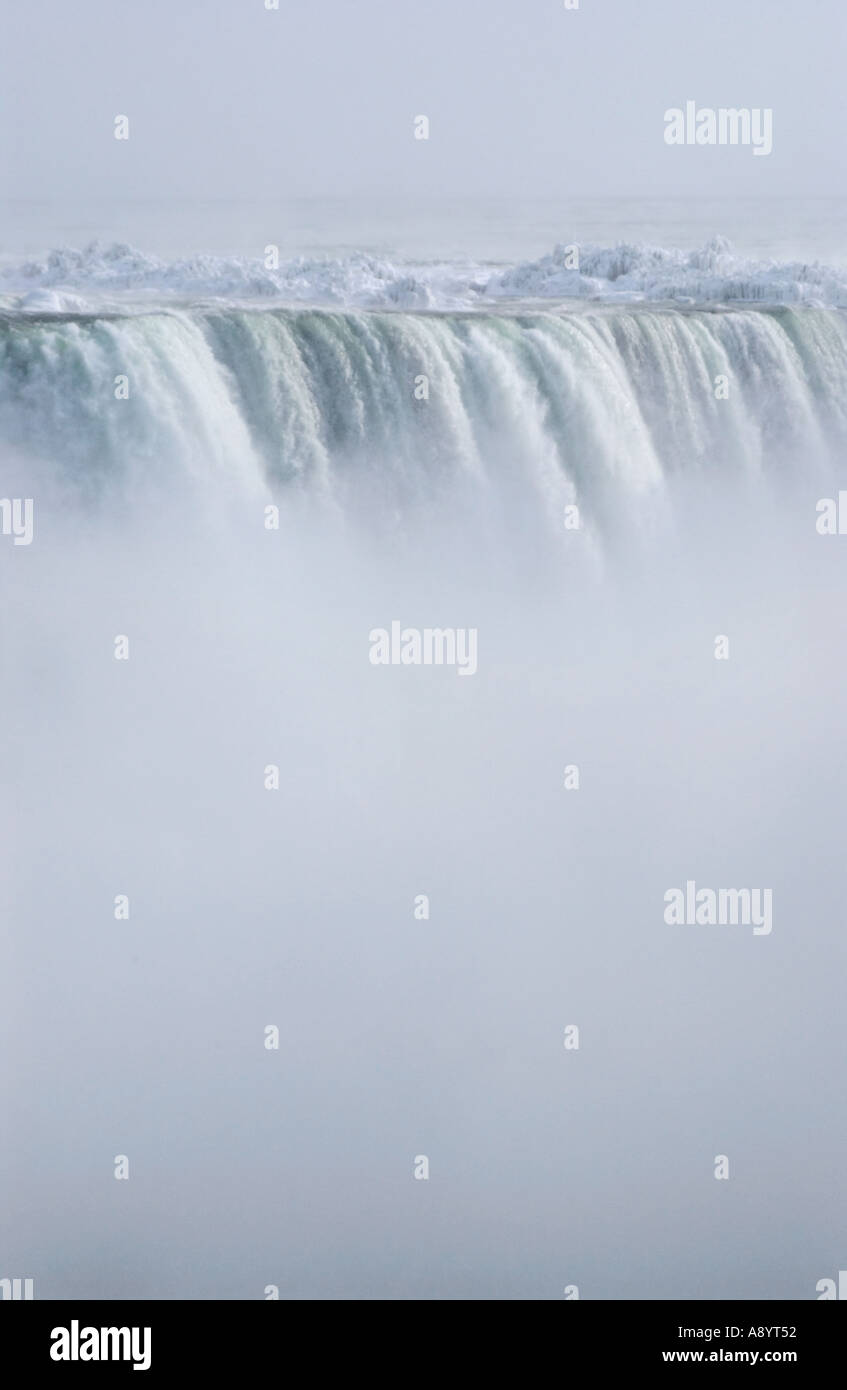 Winter scene with waterfalls Stock Photo - Alamy