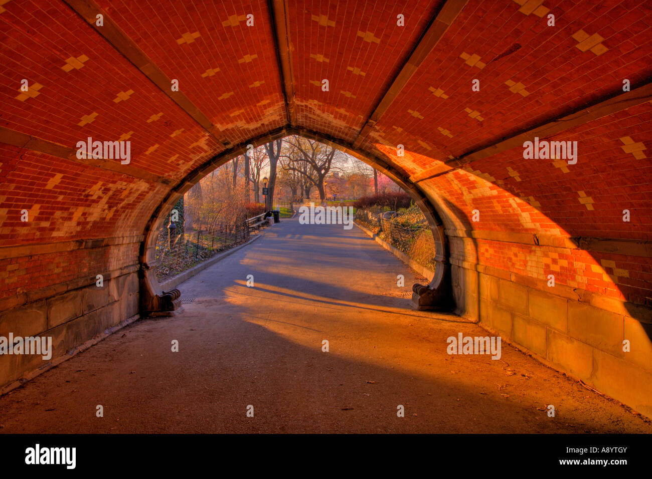 Tunnel at sunset Stock Photo - Alamy