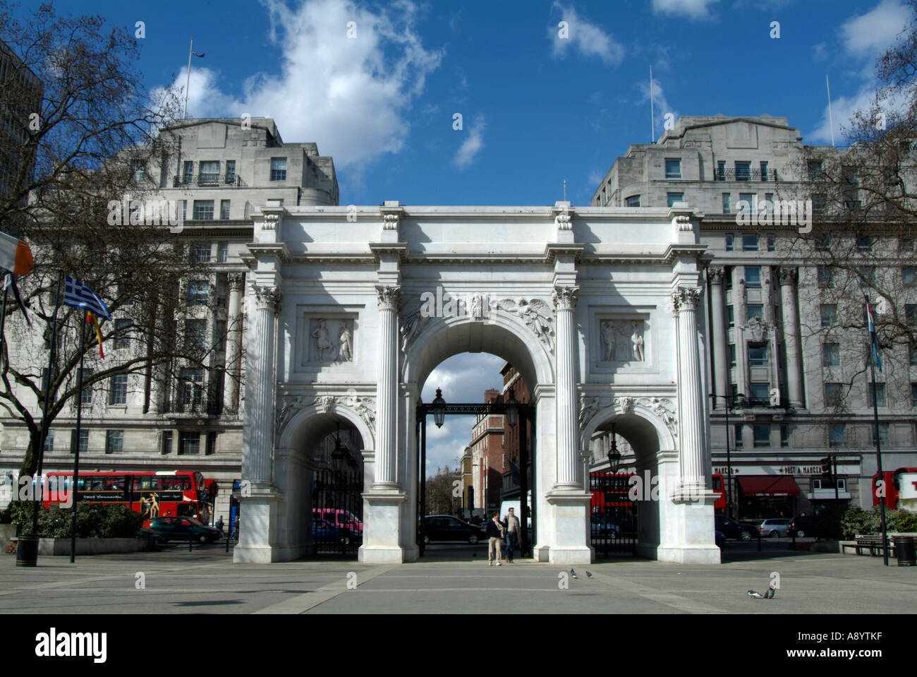 Marble, arch, London, landmark, tourist, tourism, London, England Stock ...