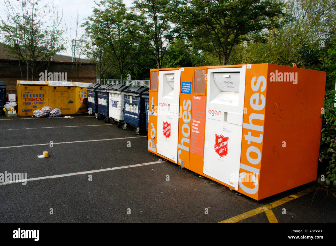 recycle and reclaim glass and plastic bottle banks for cloths shoes and ...