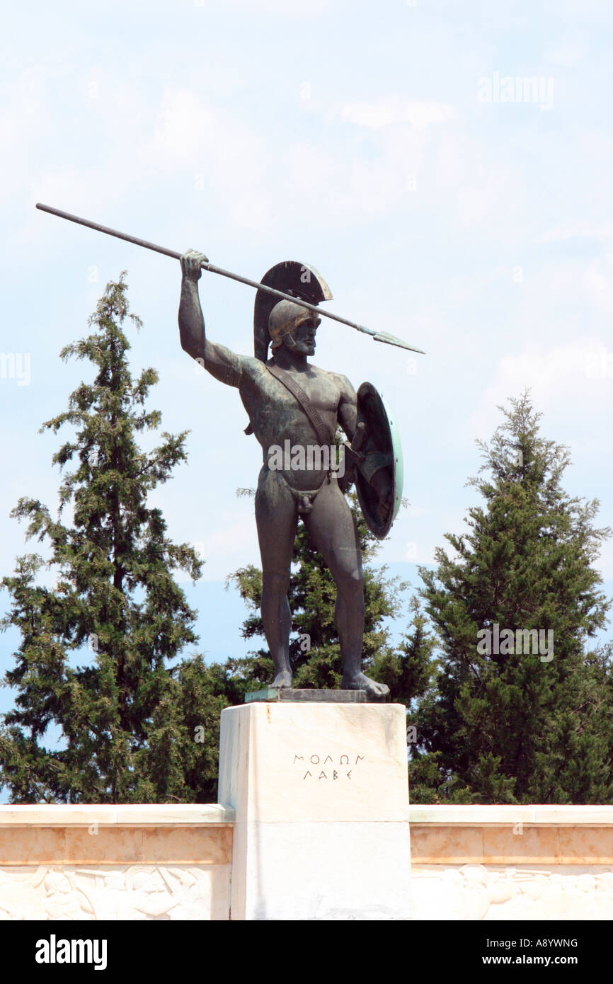 Leonidas monument thermopylae hi-res stock photography and images - Alamy