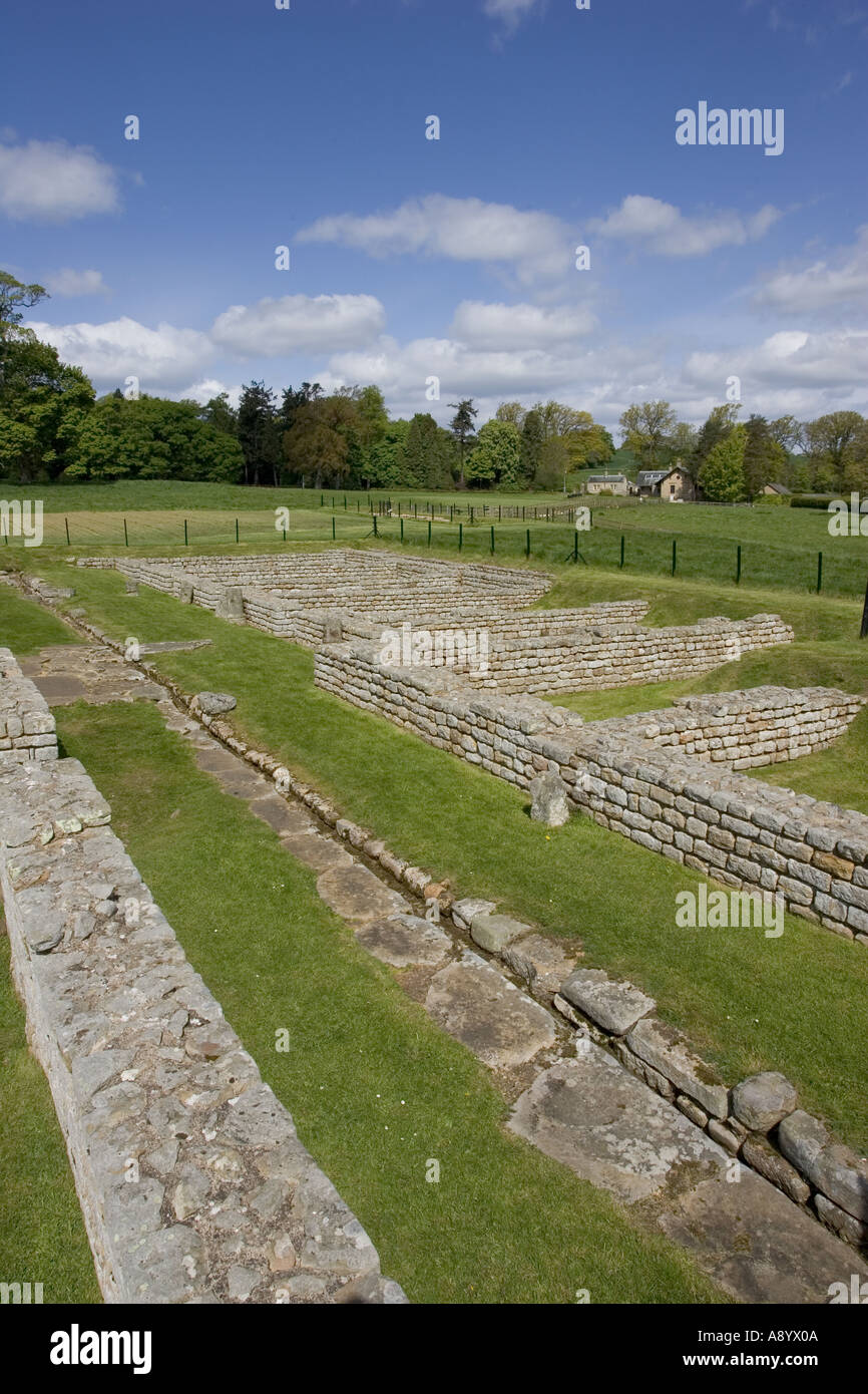 Roman military Barracks with central drain Chesters Roman Fort ...