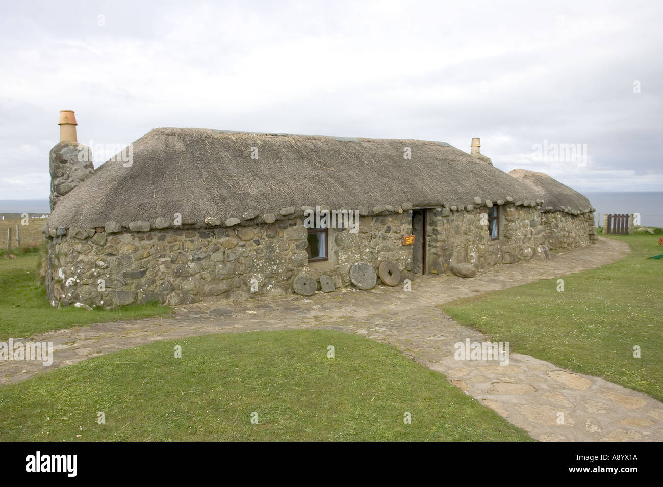 Old crofters cottage Museum of Island life Isle of Skye Scotland Stock ...