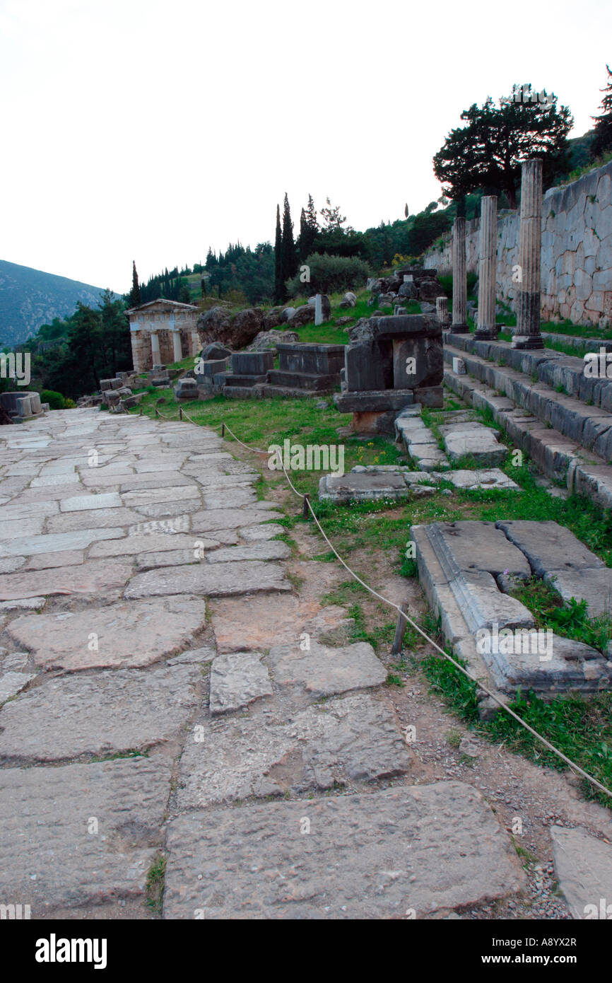Treasury of the Athenians at the Sacred Way Sanctuary of Apollo Delphi ...