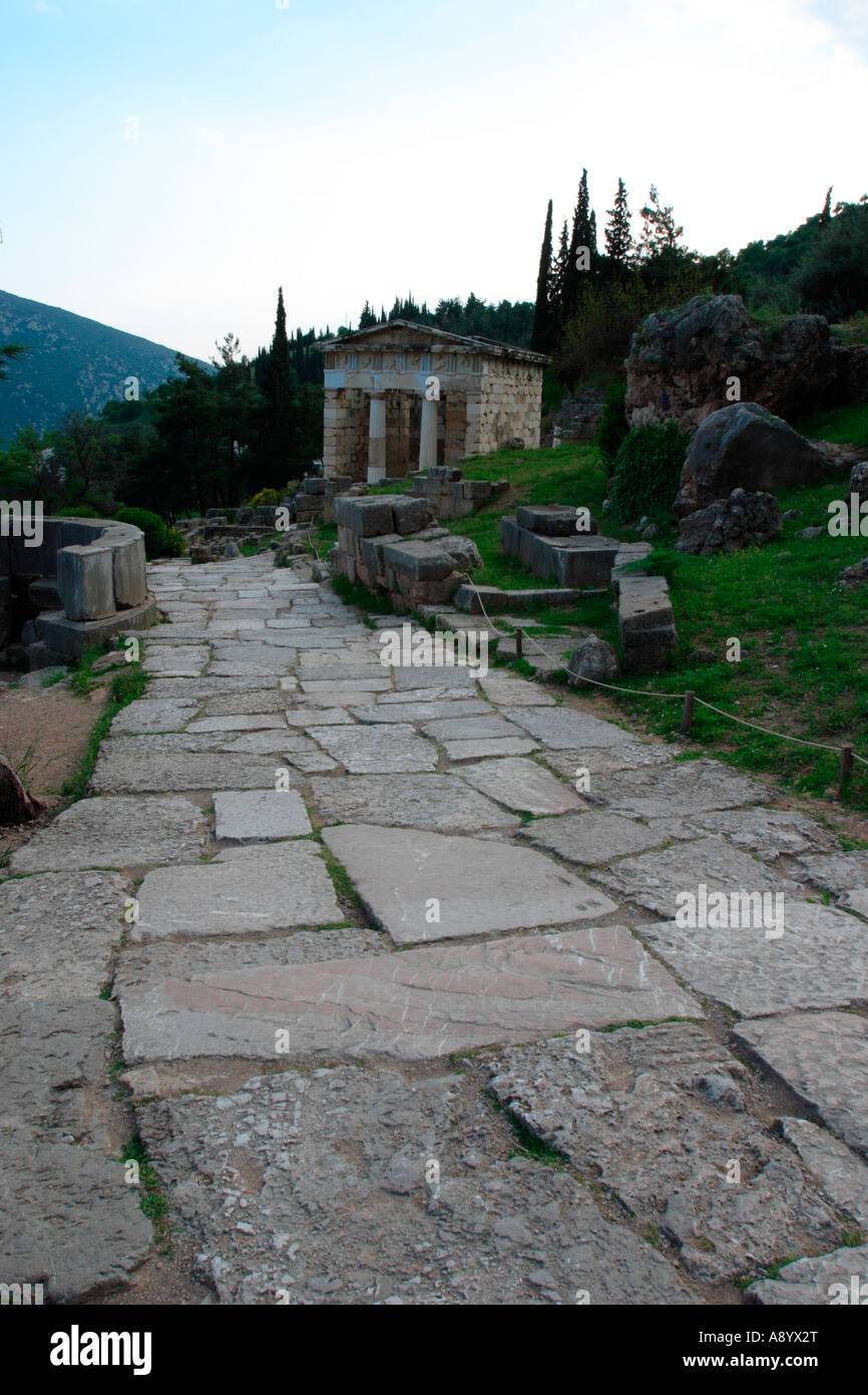 Treasury of the Athenians at the Sacred Way Sanctuary of Apollo Delphi ...
