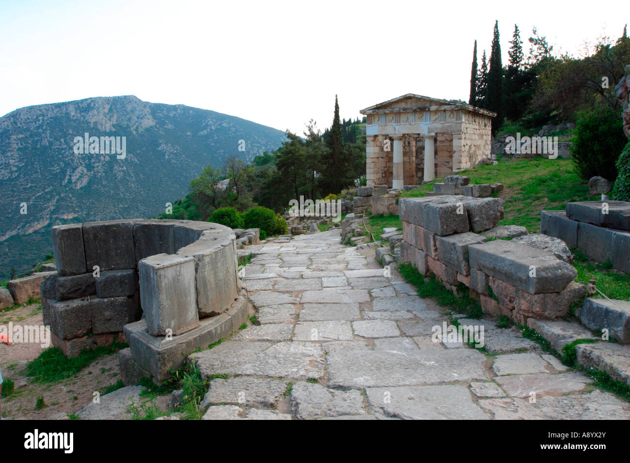 Treasury of the Athenians at the Sacred Way Sanctuary of Apollo Delphi ...