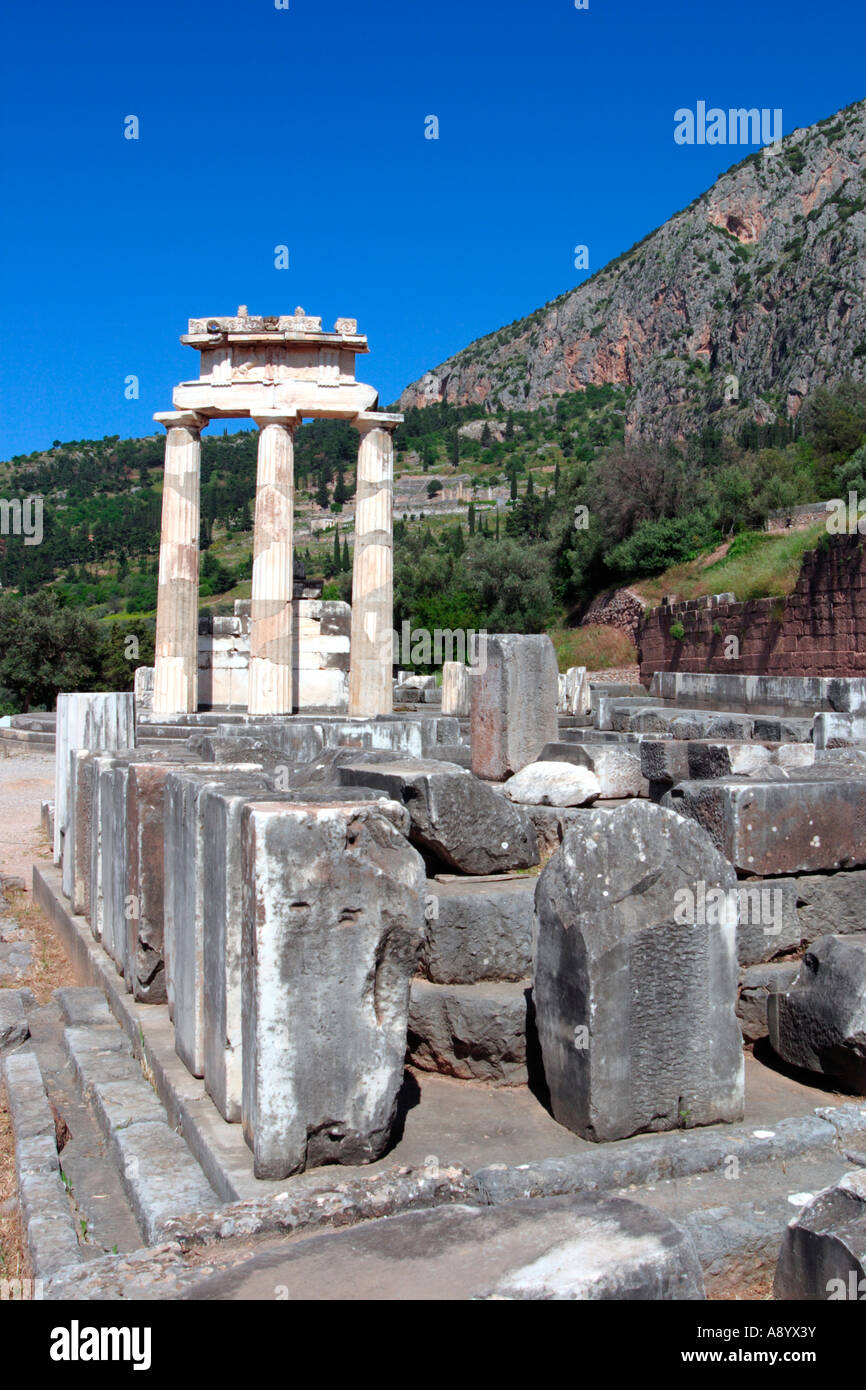 Ruins of the Tholos at the Sanctuary of Athena Delphi Greece Stock ...