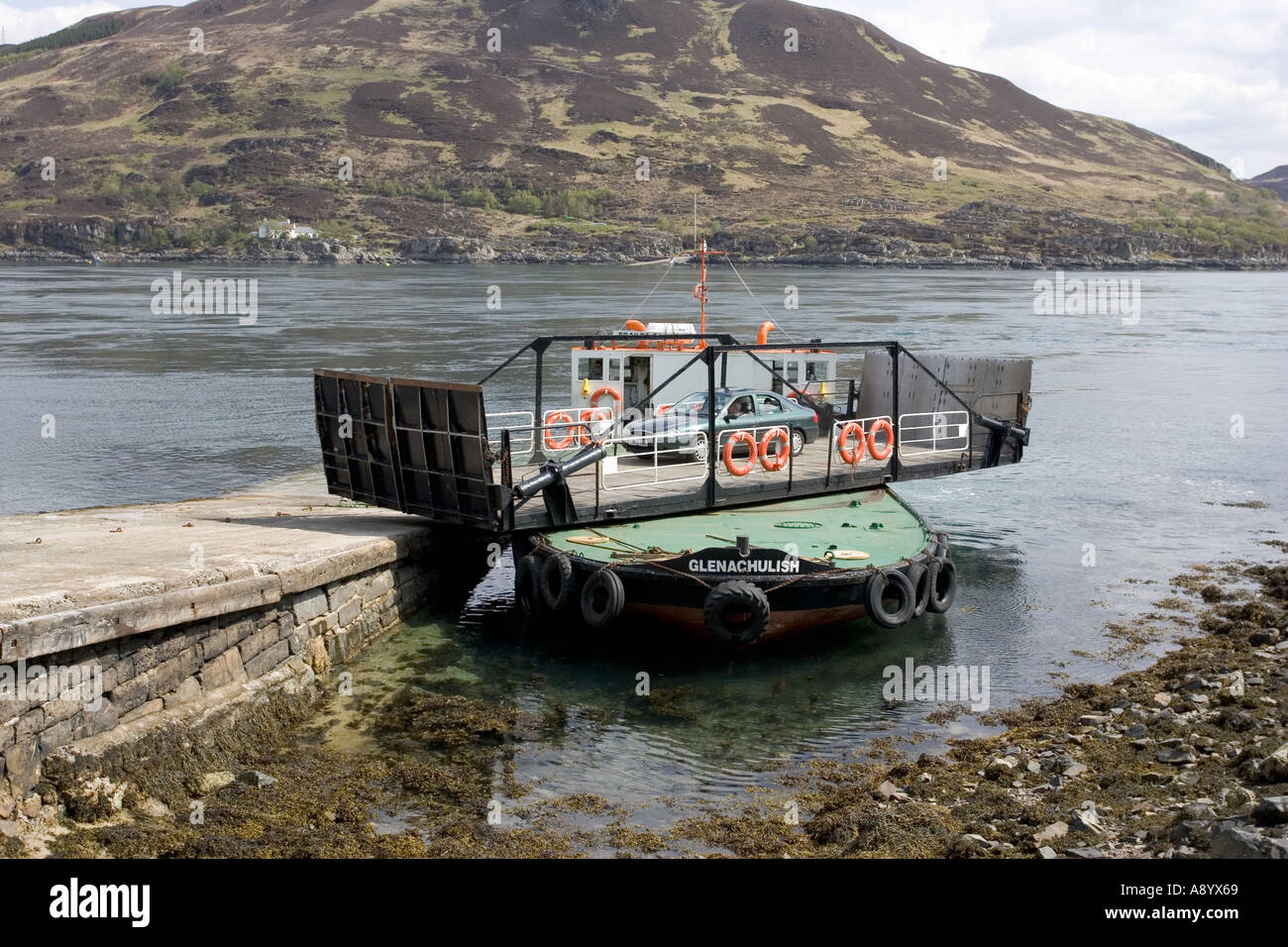 Glenachulish Kylerhea Glenelg car ferry Isle of Skye Scotland Stock ...