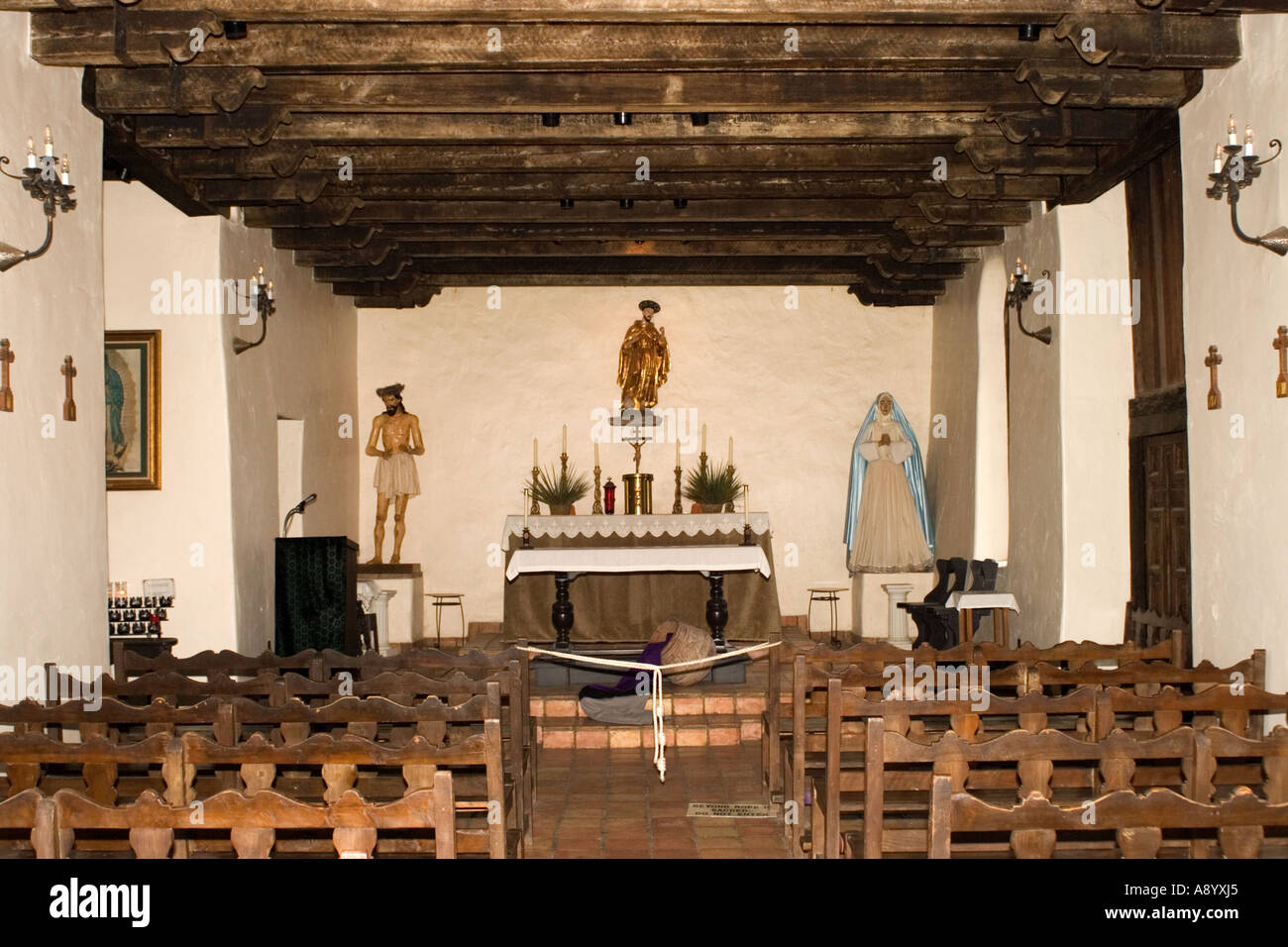 Mission Espada San Antonio inside Stock Photo - Alamy