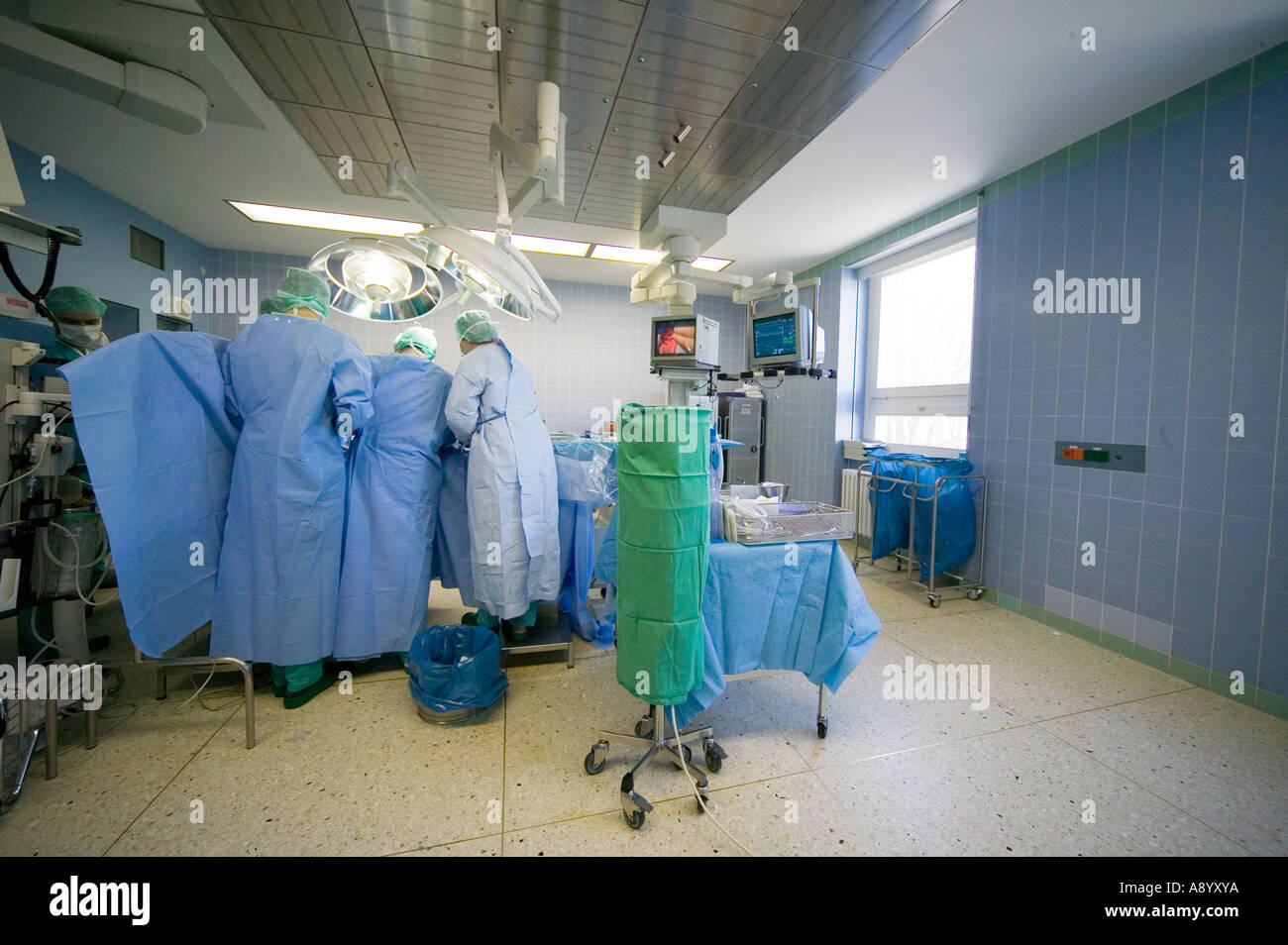 surgeon operating two month old baby patient heart surgery operating ...