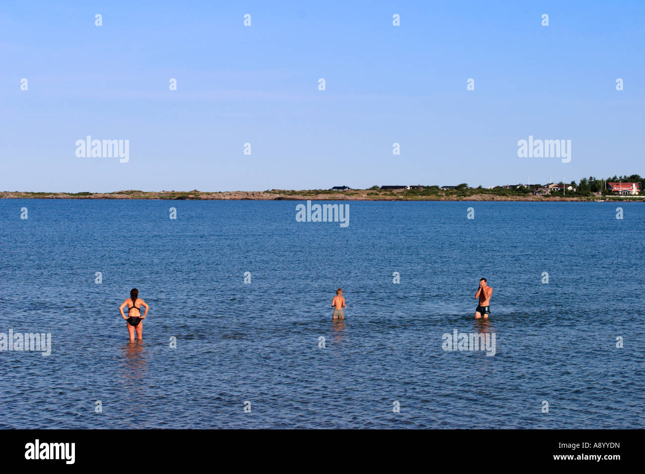 People bathing in the sea Stock Photo - Alamy