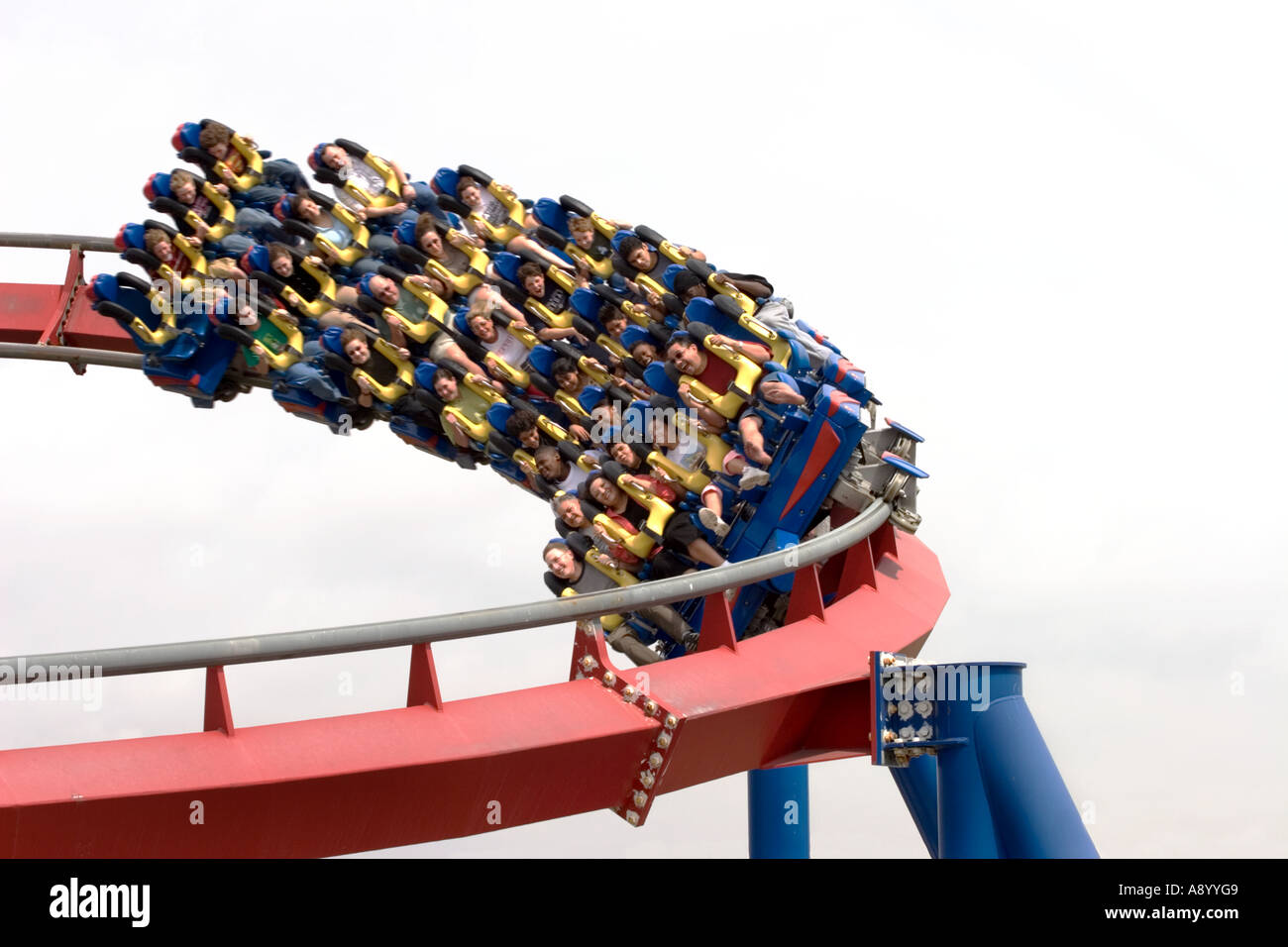 Going down roller coaster hi-res stock photography and images - Alamy